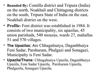Presentation About Feni District | PPT