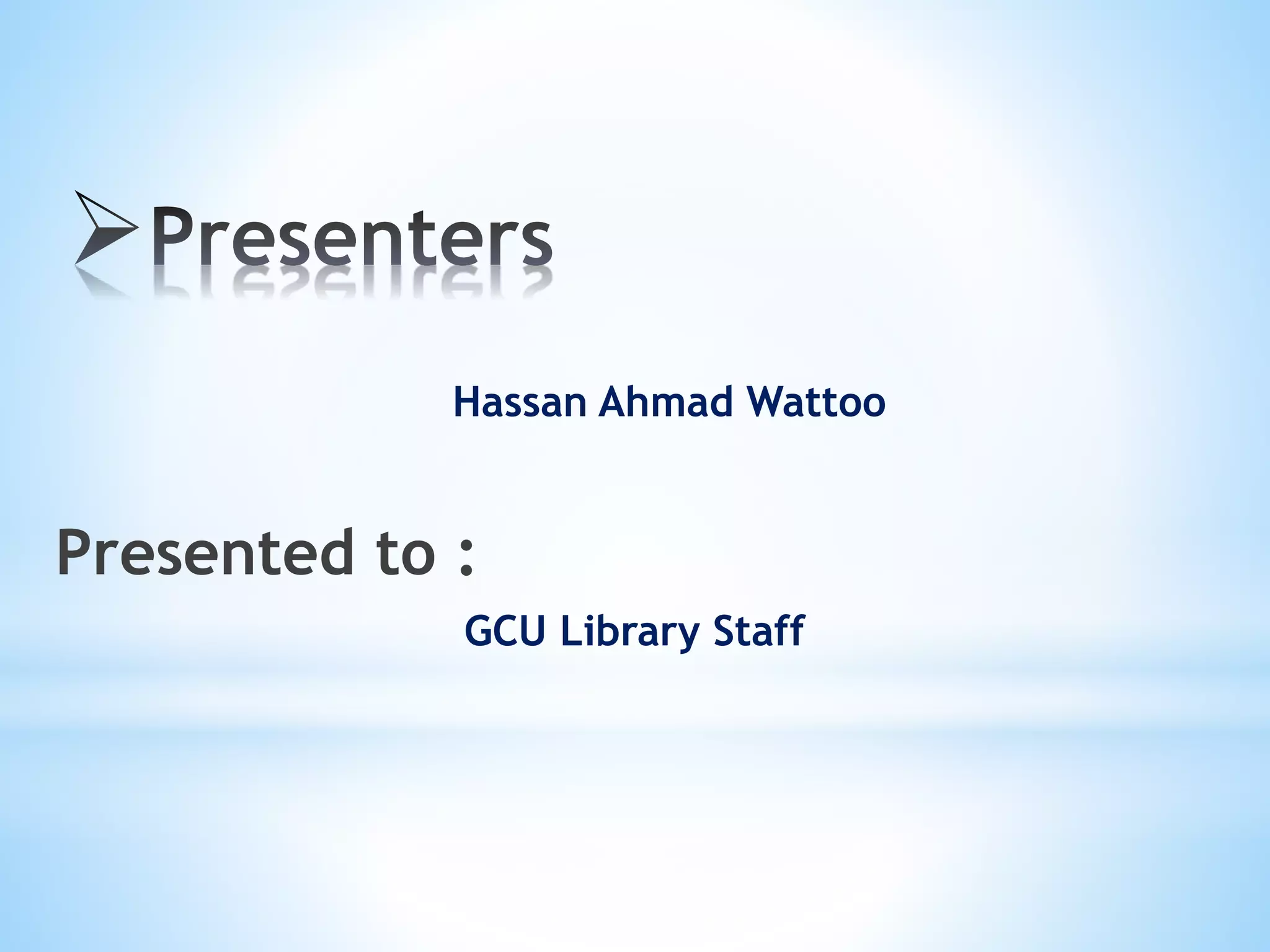 Presentation about gcu and gcu library
