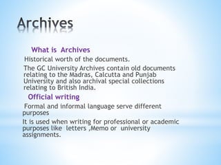 Presentation about gcu and gcu library | PPTX