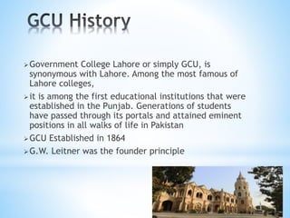 Presentation about gcu and gcu library | PPTX