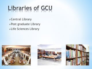Presentation about gcu and gcu library | PPTX
