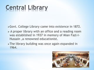 Presentation about gcu and gcu library | PPTX