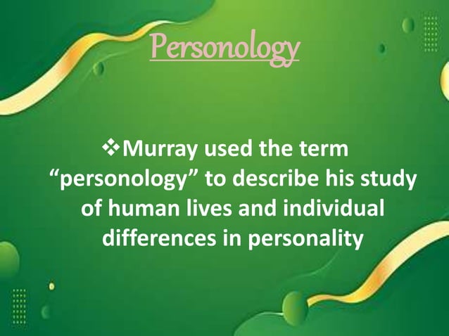Presentation about Henry Murray.pptx to enhance effective learning | PPT