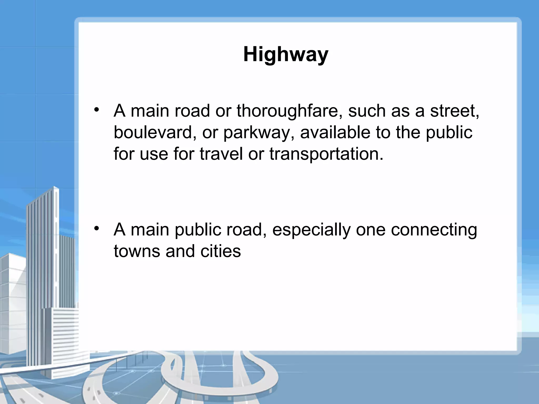 Highway Classifications | PPT | Travel