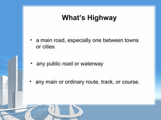 Highway Classifications | PPT