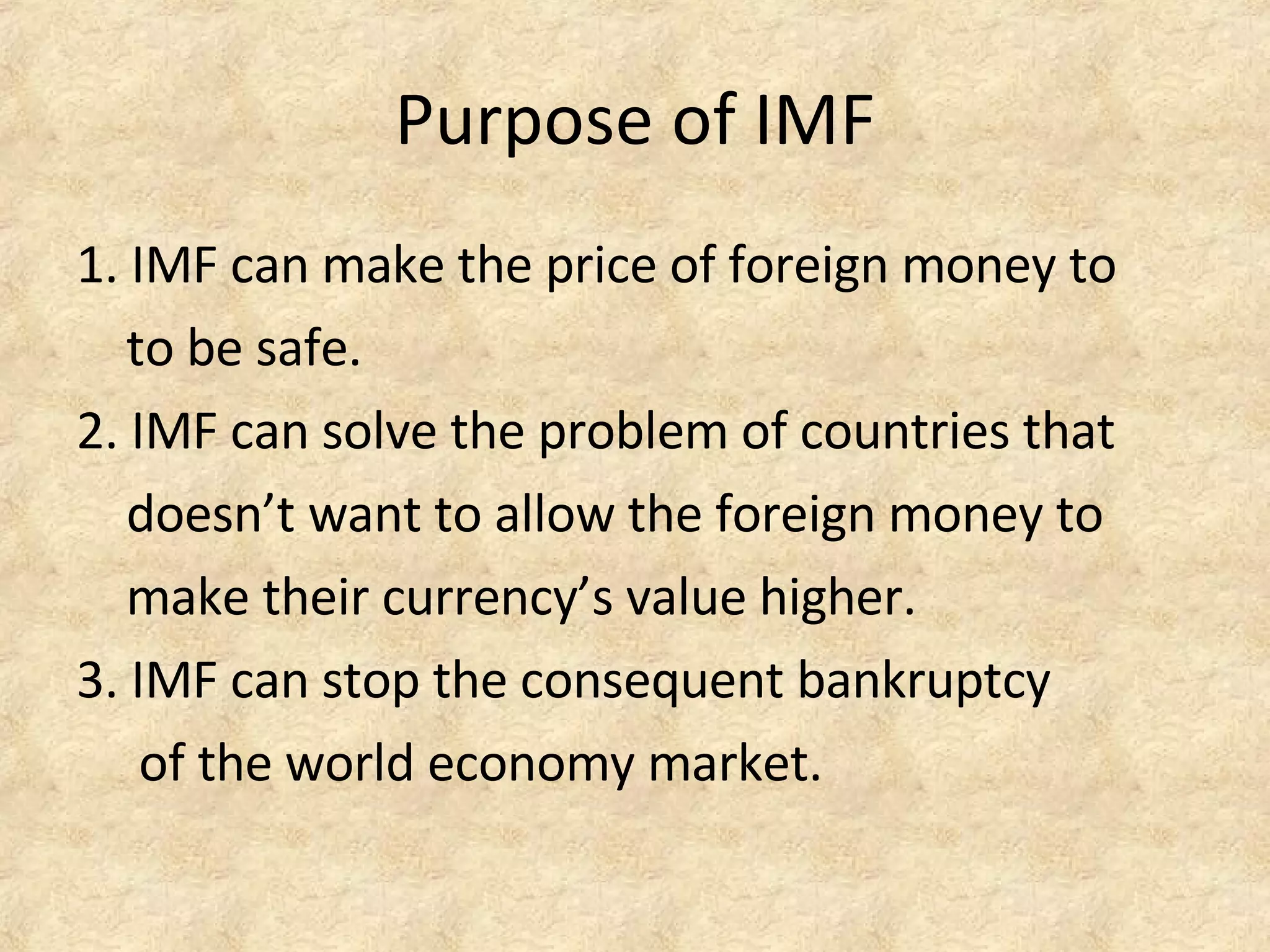Presentation About Imf | PPT