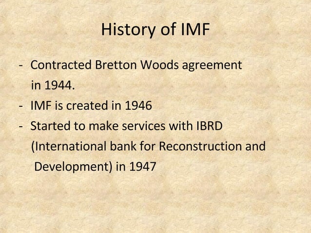 Presentation About Imf | PPT