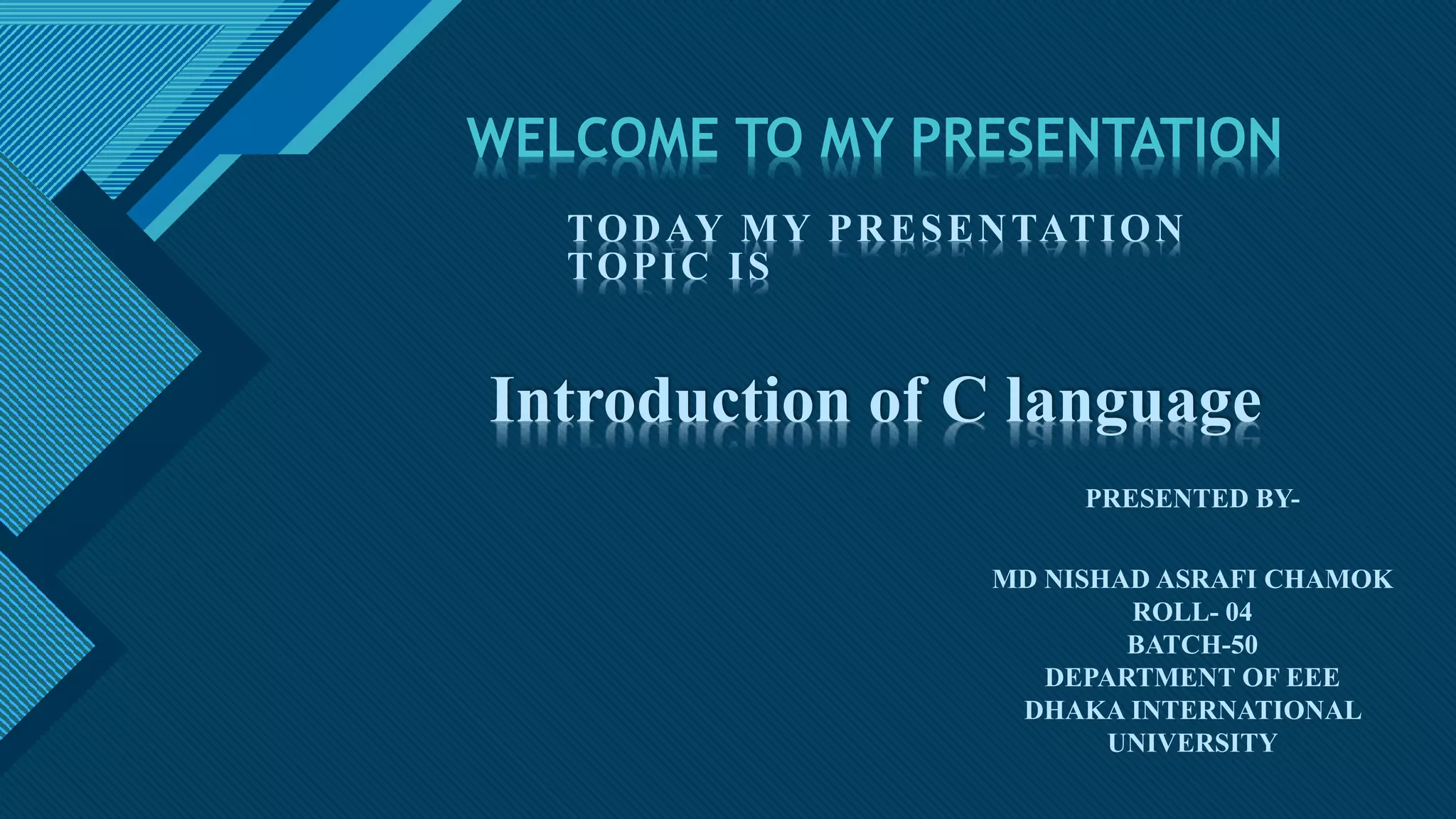 Presentation about Introduction of C language.pptx