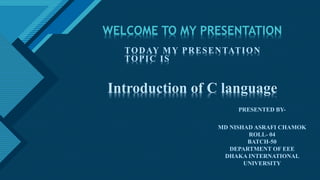 Presentation about Introduction of C language.pptx