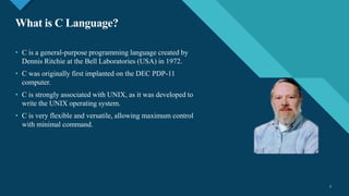 Presentation about Introduction of C language.pptx