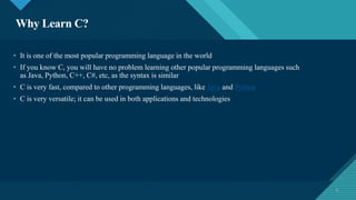 Presentation about Introduction of C language.pptx