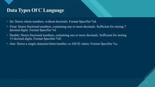 Presentation about Introduction of C language.pptx