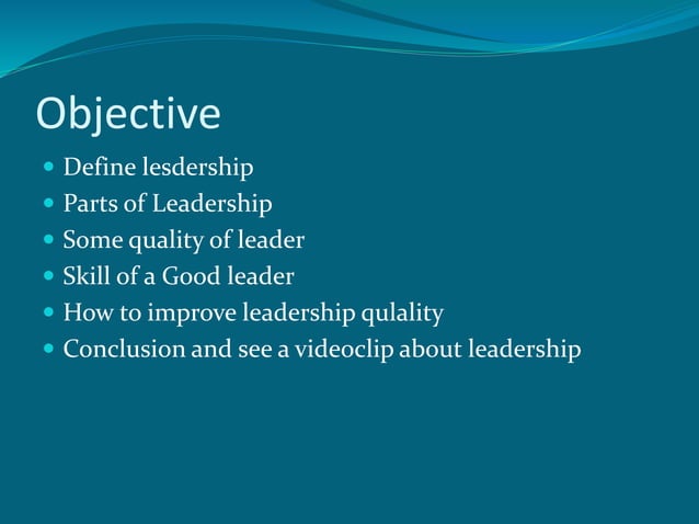 Presentation about leadership | PPTX