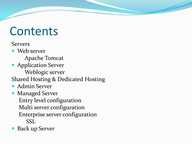 Presentation about servers