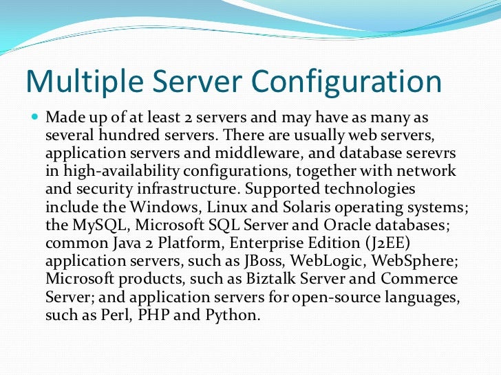 Presentation about servers