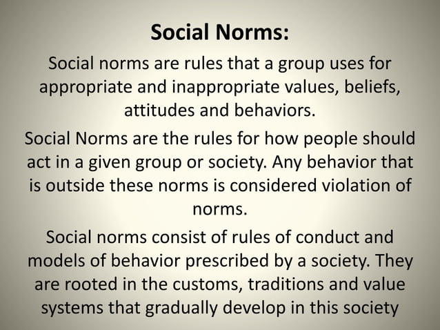 social norms | PPT