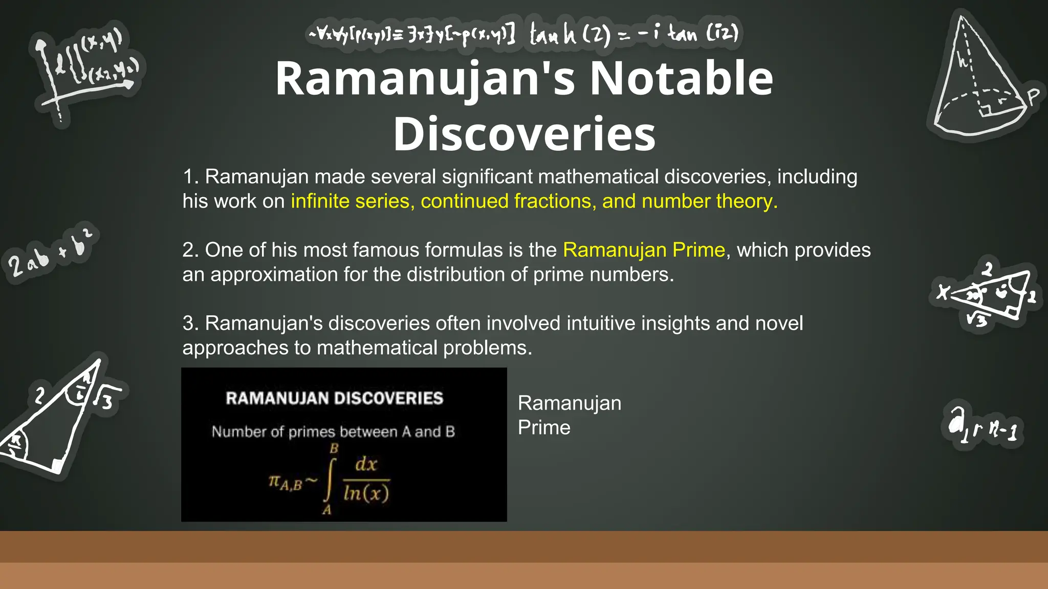 Presentation about the mathematician Srinivasa Ramanujan | PPTX