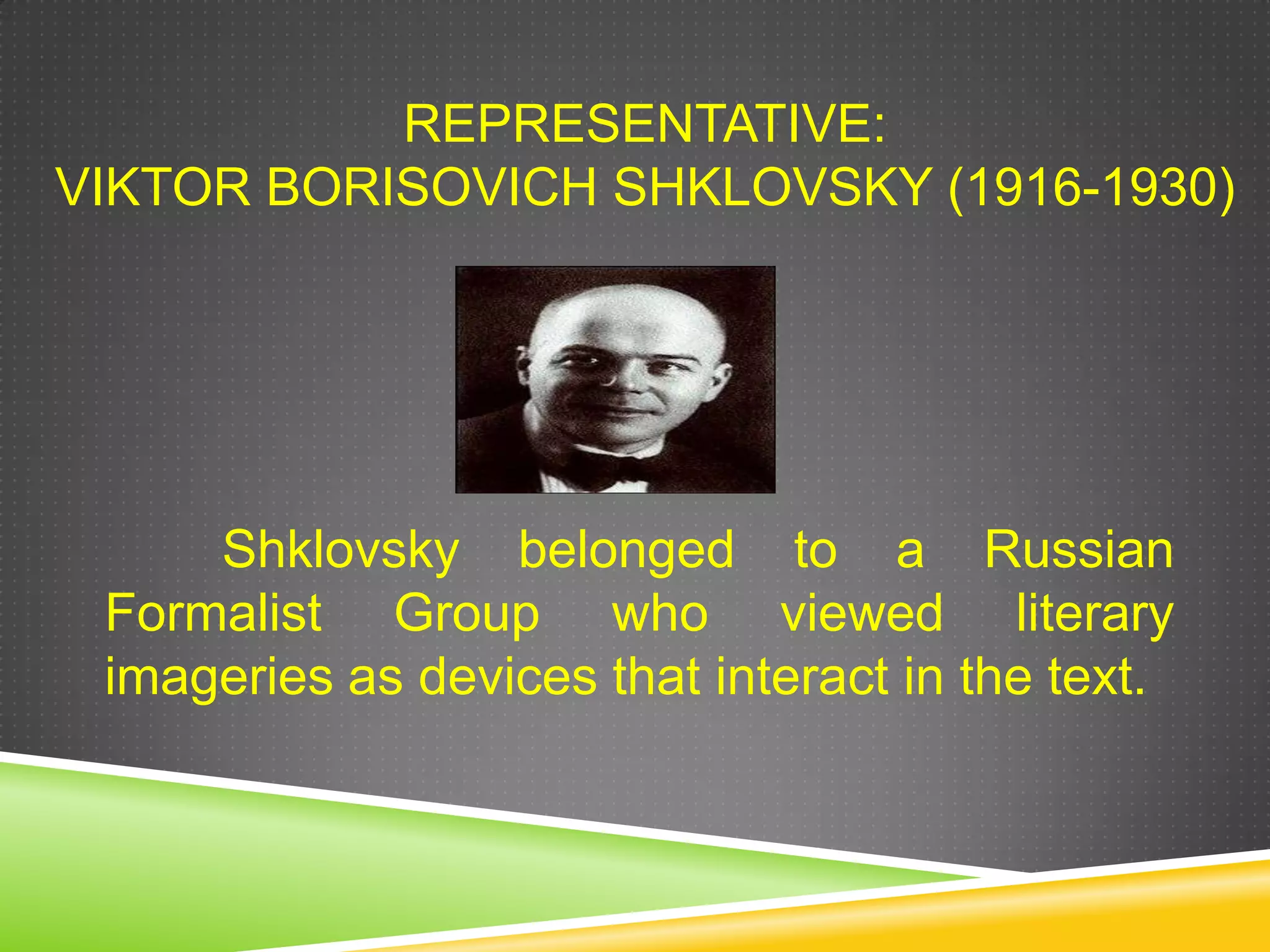 Presentation about viktor shklovsky | PPTX