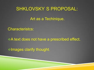 Presentation about viktor shklovsky | PPTX