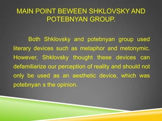 Presentation about viktor shklovsky | PPTX