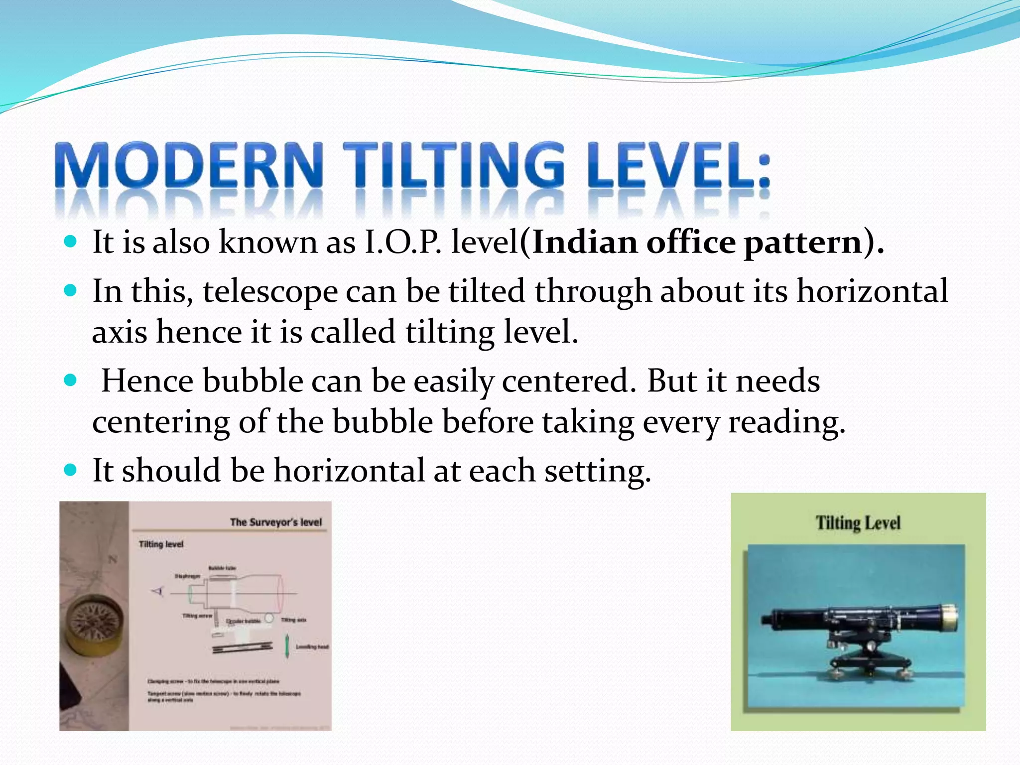 DIFFERENT TYPE OF LEVELING I NSTRUMENTS | PPT