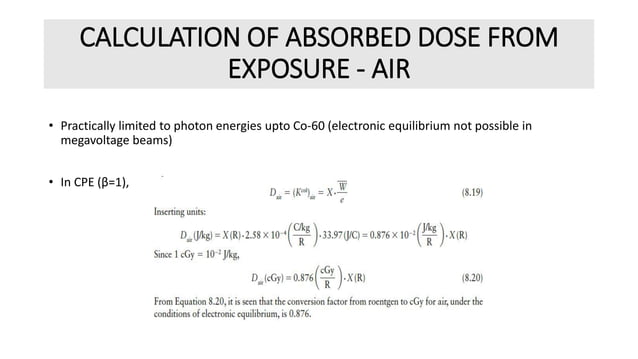 Measurement of absorbed dose in Radiotherapy | PPTX