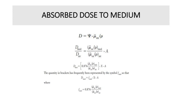 Measurement of absorbed dose in Radiotherapy | PPTX
