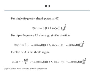 Ion energy Distribution of Multi-Frequency Capacitively Coupled Plasma ...