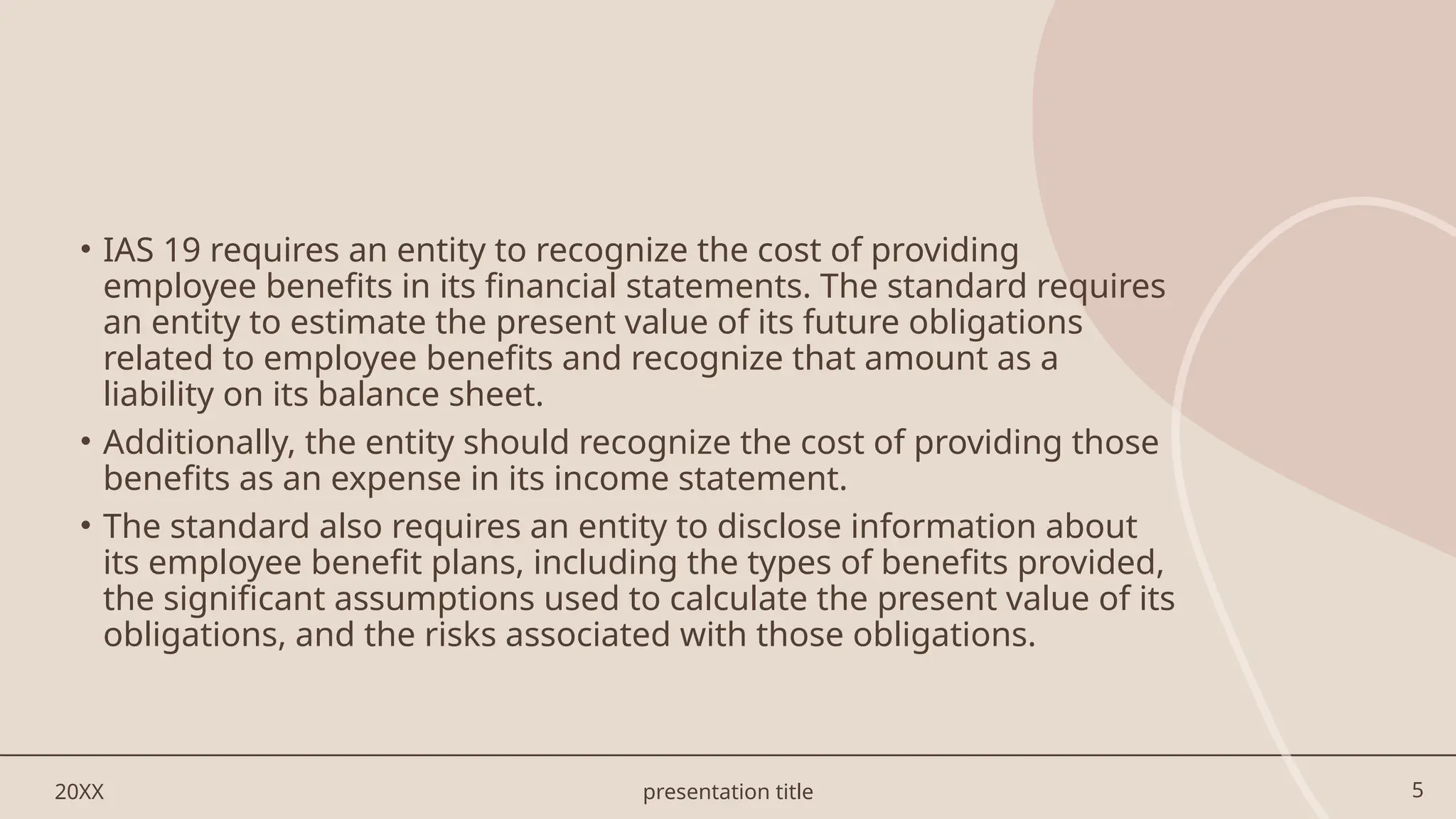 Presentation on ias 19 in financial statements | PPTX