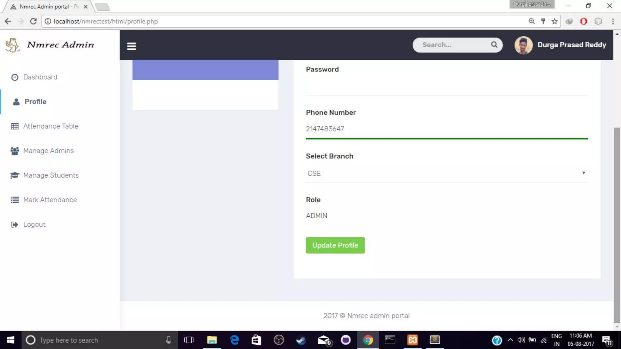 Attendance Management Web Application and a Hybrid Android Application ...