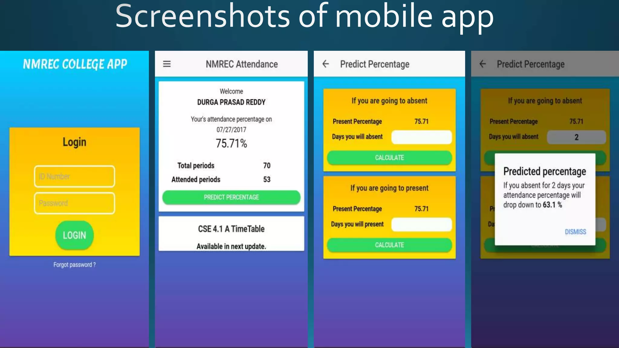 Attendance Management Web Application and a Hybrid Android Application ...
