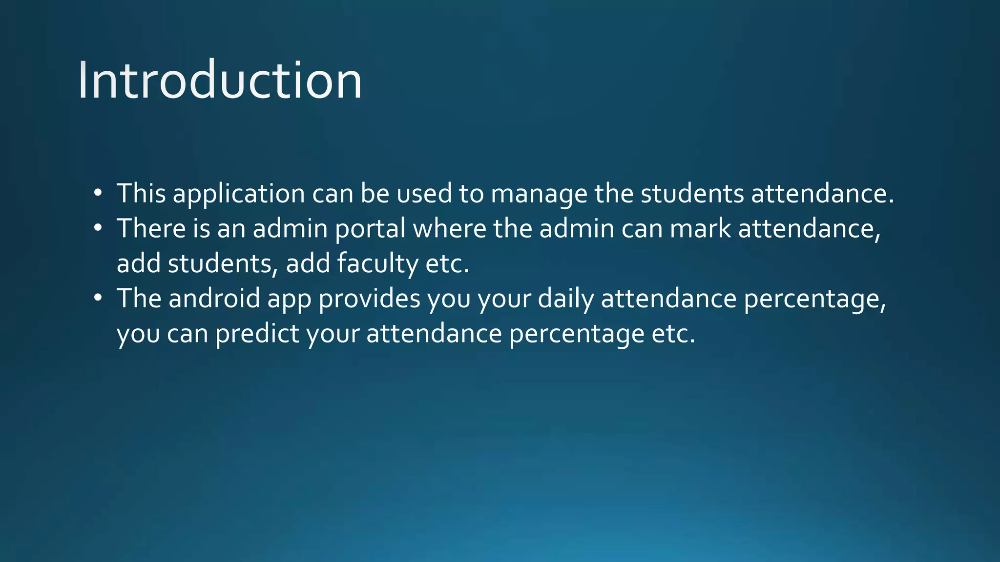 Attendance Management Web Application and a Hybrid Android Application ...