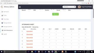 Attendance Management Web Application and a Hybrid Android Application ...