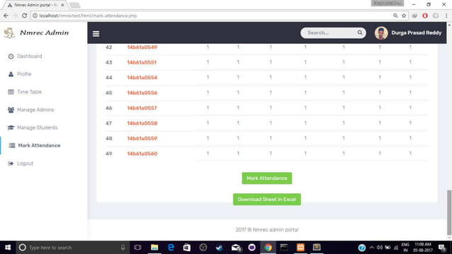 Attendance Management Web Application and a Hybrid Android Application ...