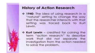 Introduction to Presentation Action research.pptx | Education