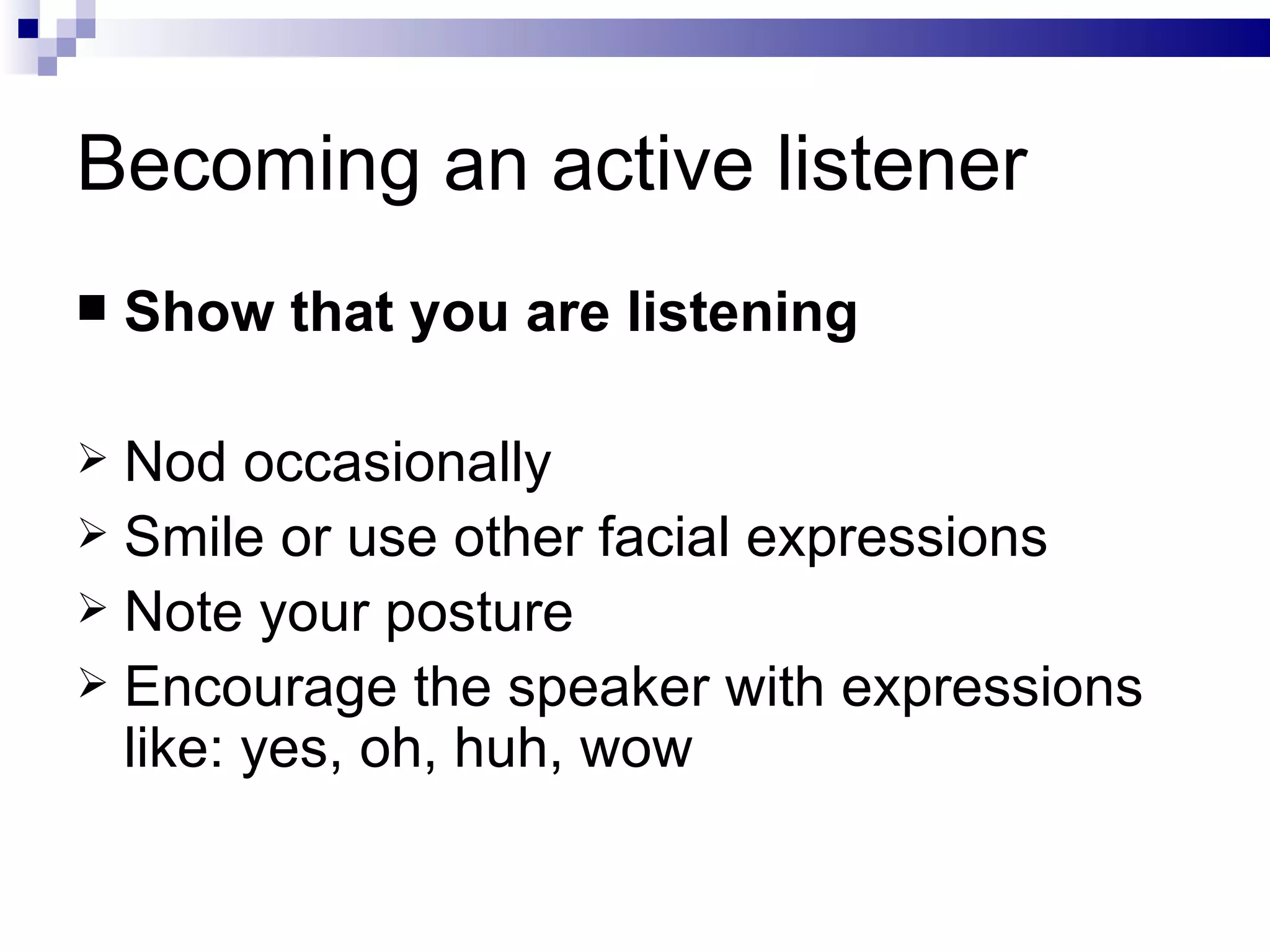 Presentation Active Listening | PPT