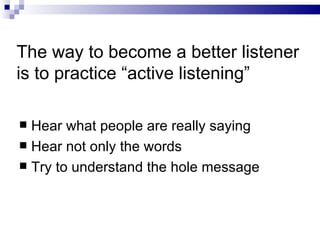 Presentation Active Listening | PPT