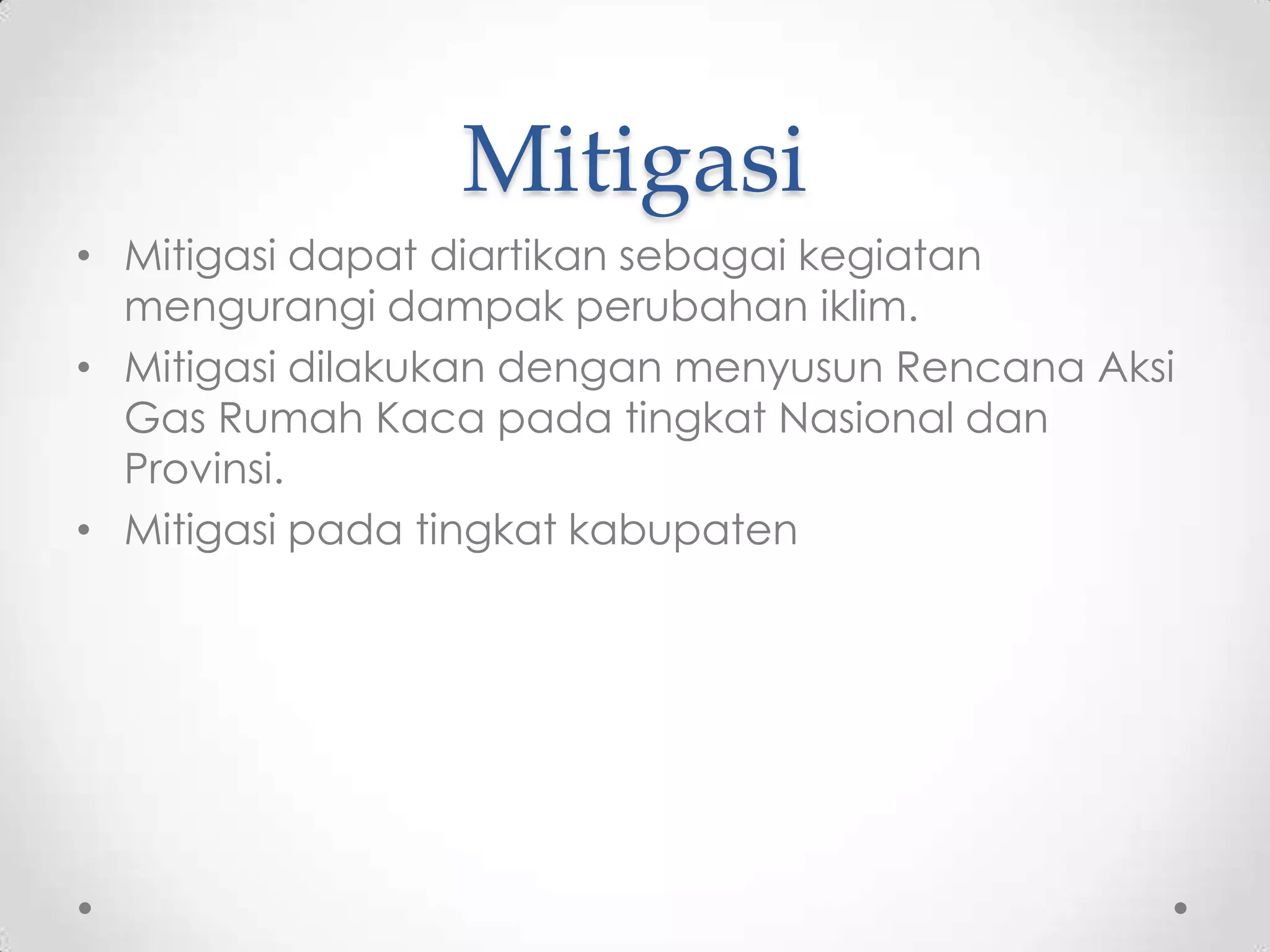 Presentation Adaptasi Mitigasi Perubahan Iklim | PPTX