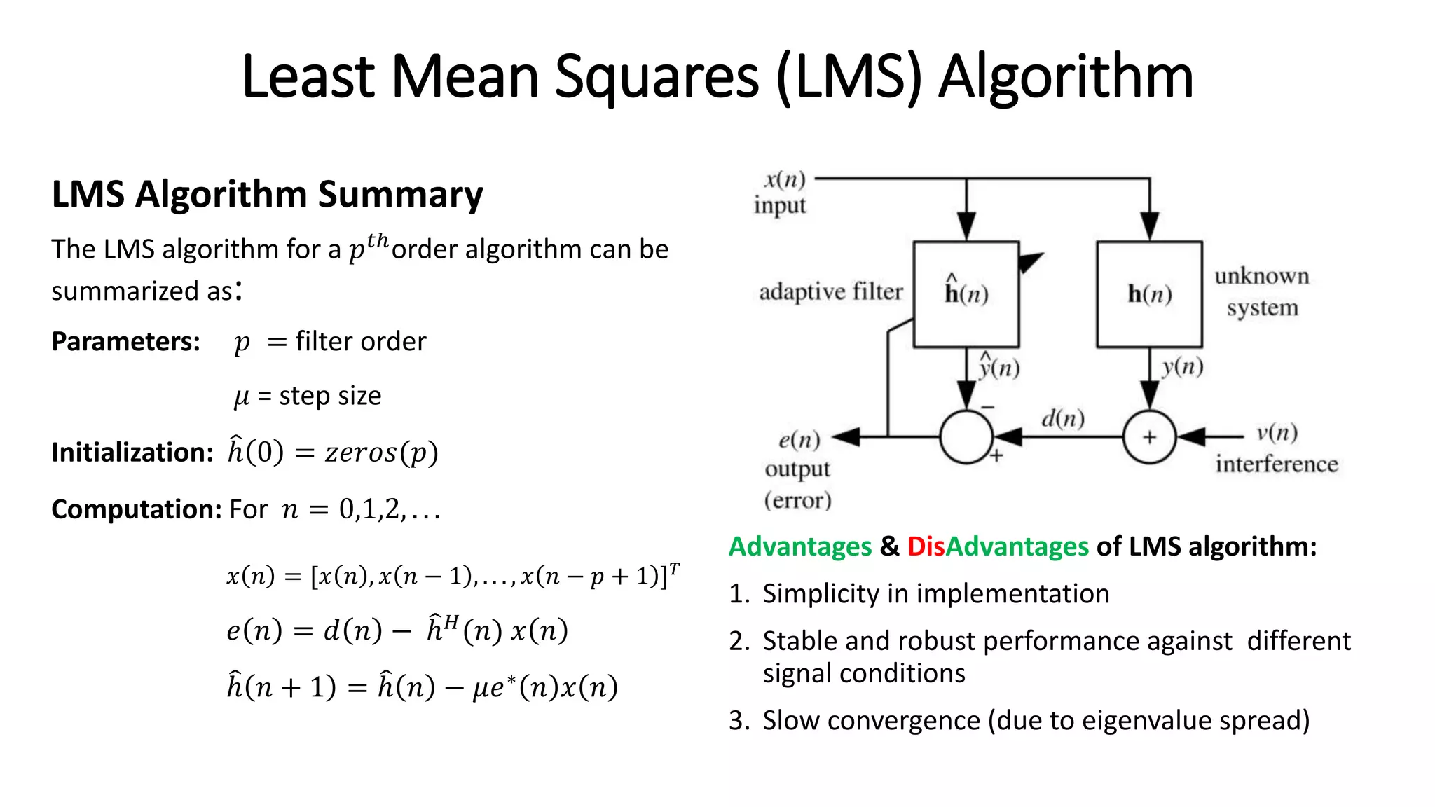 Adaptive Beamforming Algorithms Pptx Physics Science