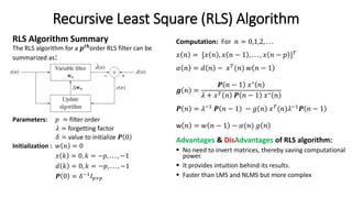 Adaptive Beamforming Algorithms | PPTX