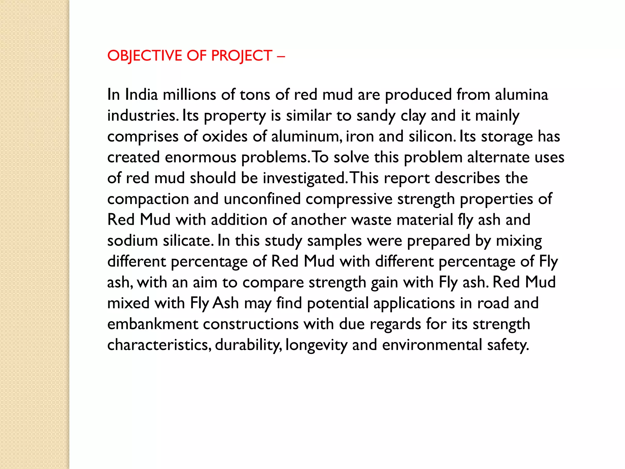 Utilization of red mud and flyash | PDF