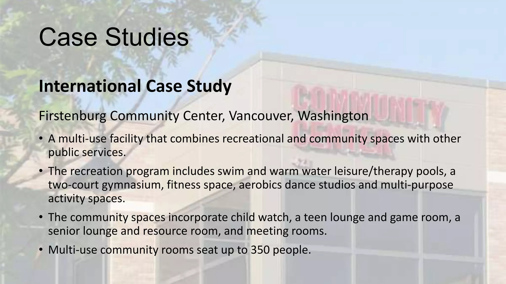 History of Community Center | PPTX