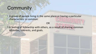 History of Community Center | PPT