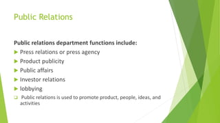 Presentation advertising and public relation | PPTX