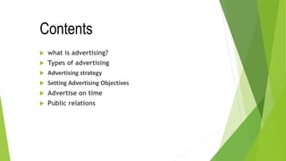 Presentation advertising and public relation | PPTX