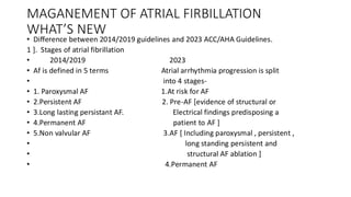 Presentation atrial fibrillation (latest guidelines) | PDF