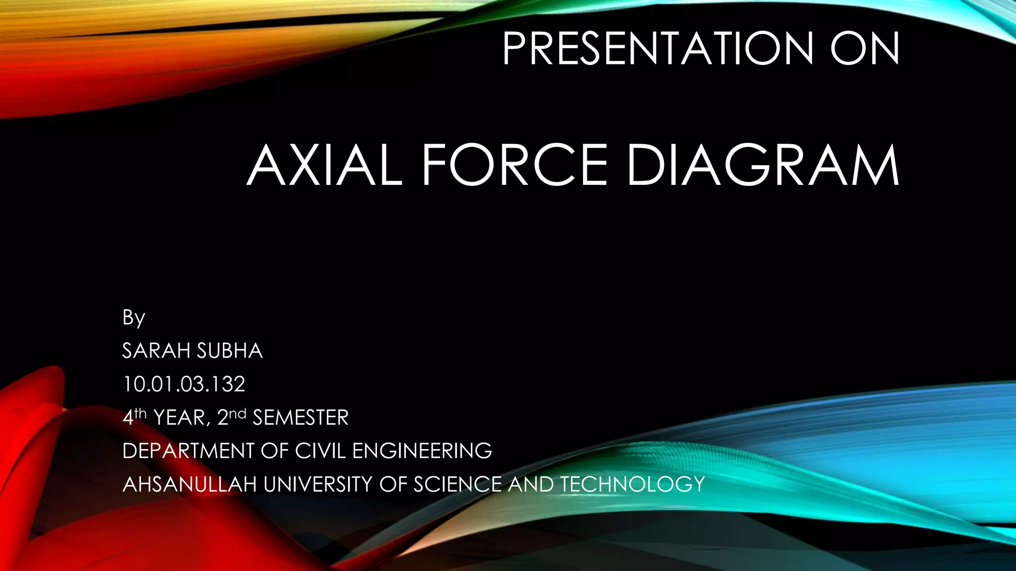 PRESENTATION OF AXIAL FORCE DIAGRAM by 10.01.03.132 | Physics | Science