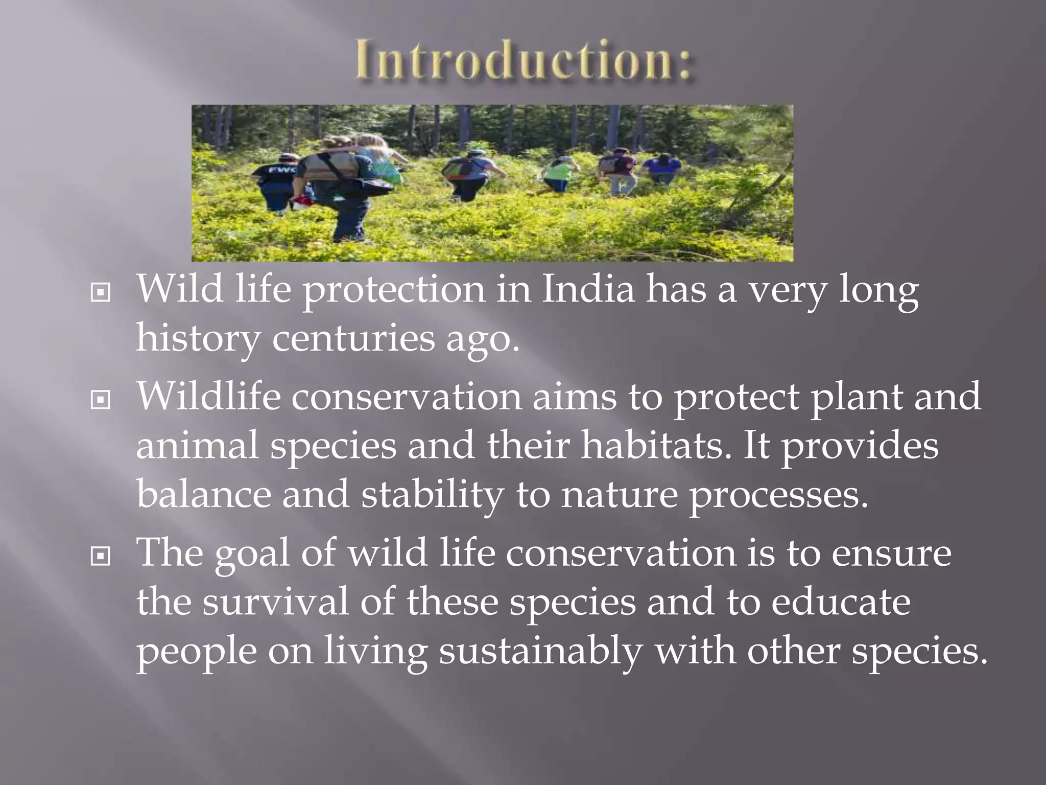 wild life conservation | PPTX
