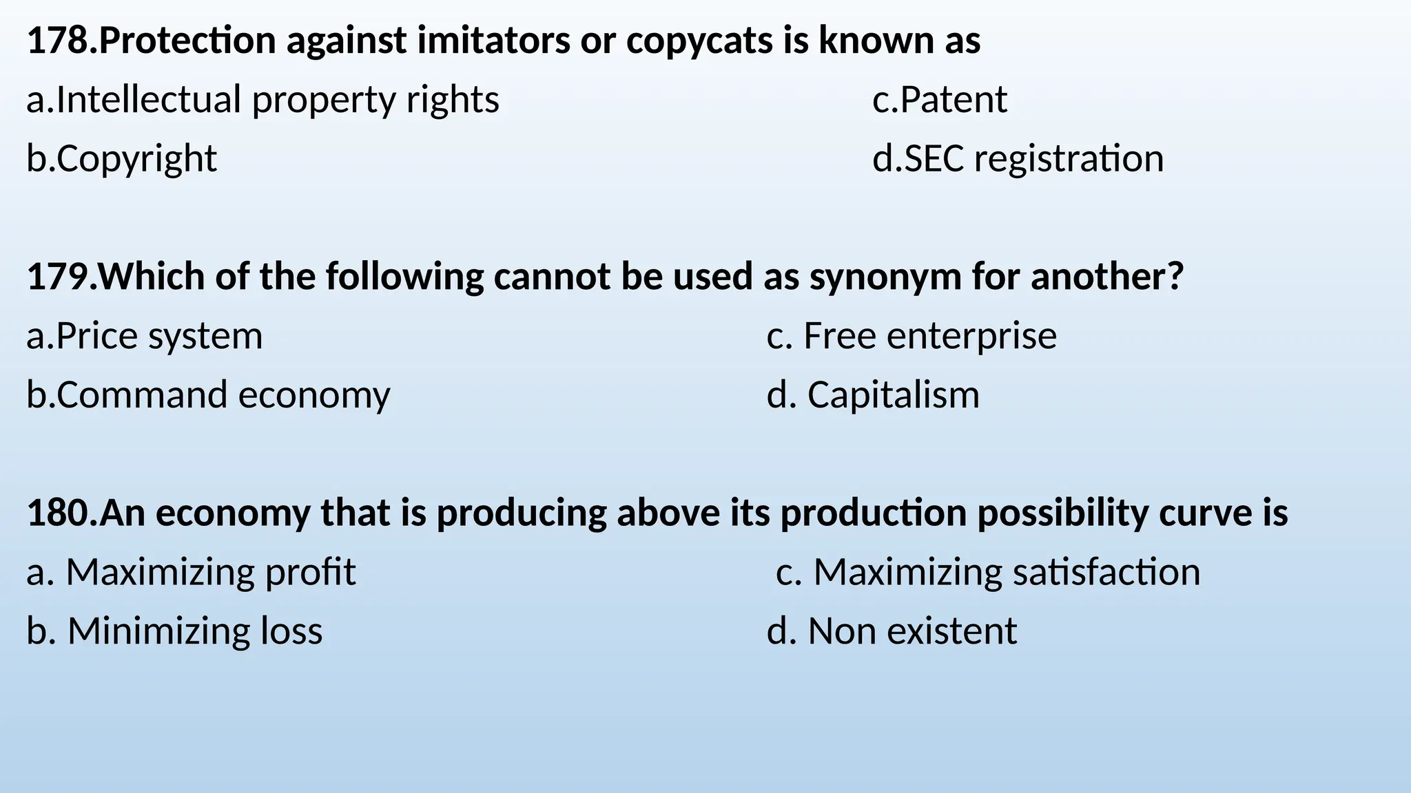 PRESENTATION AGRICULTURAL ECONOMICS- QUESTIONS ppt (101-200).pptx