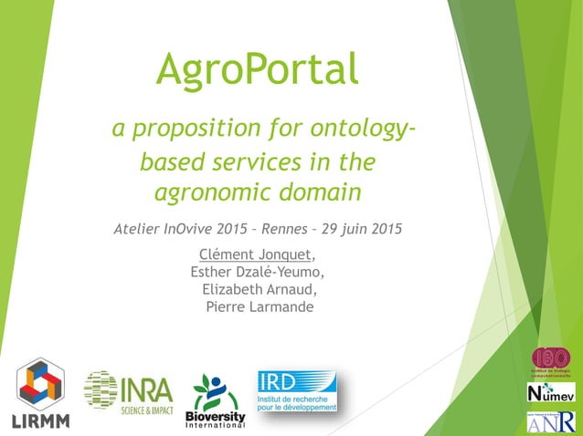 AgroPortal : a proposition for ontology- based services in the agronomic domain | PDF